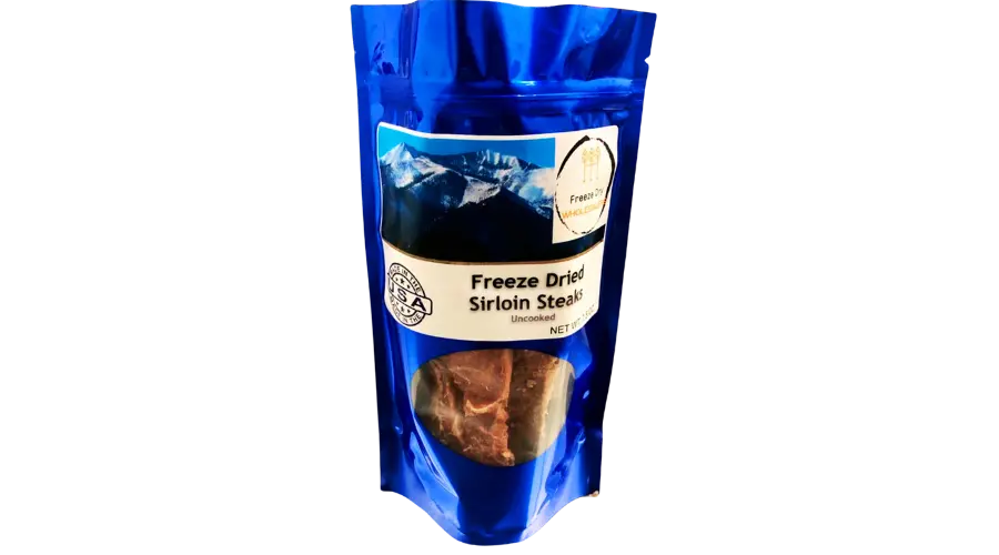 Freeze Dried Uncooked Sirloin Steaks (1 Packages) – Freeze Dry Wholesalers