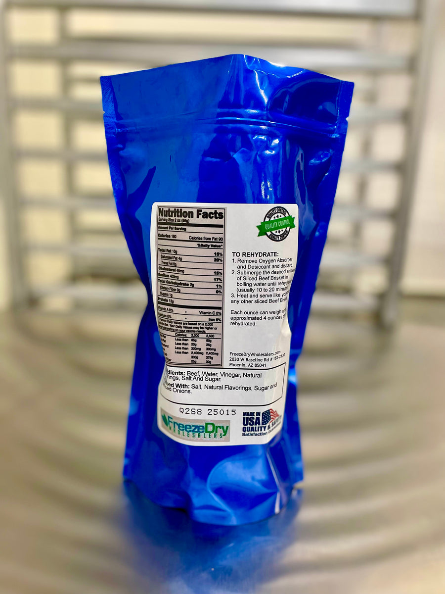 Freeze Dried Fully Cooked Sliced Smoked Beef Brisket – Freeze Dry ...