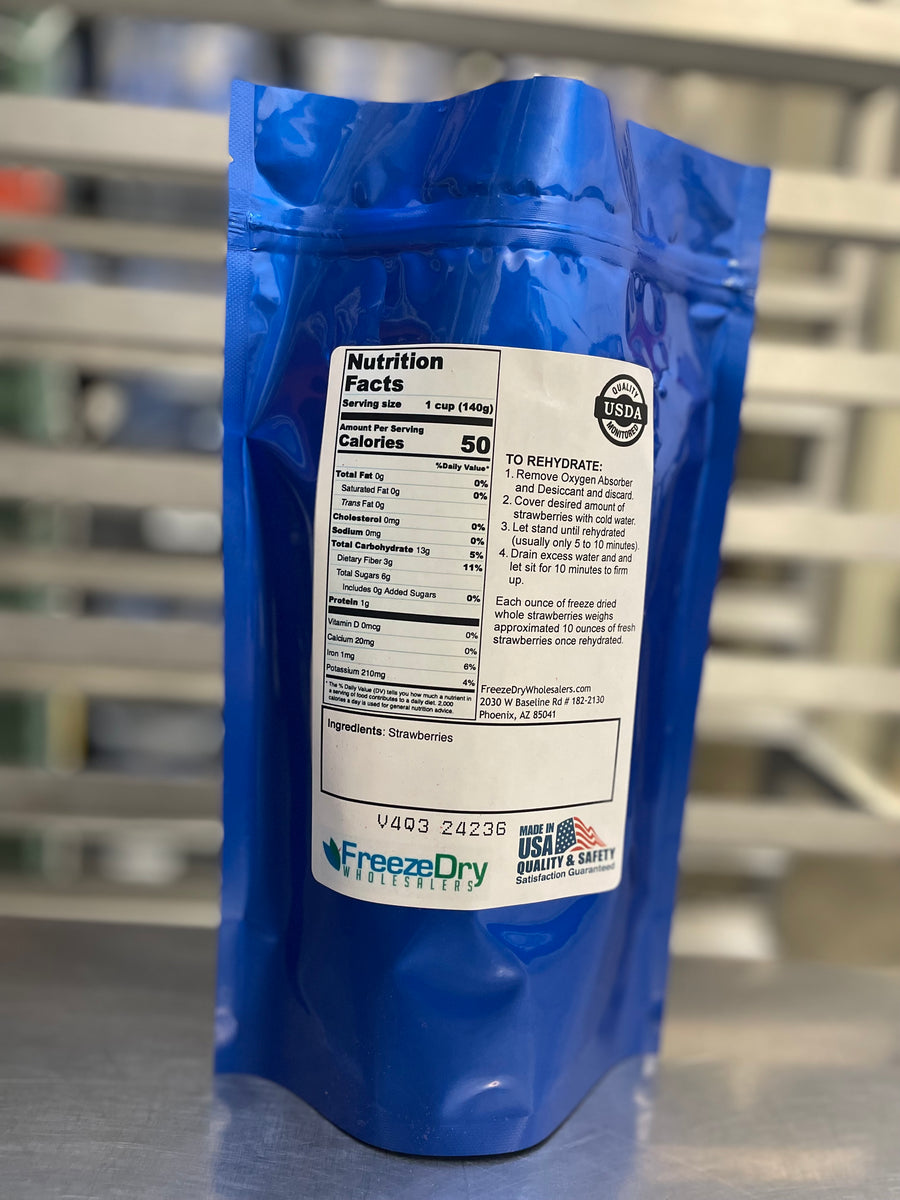 Freeze Dried Halved and Whole Strawberries – Freeze Dry Wholesalers