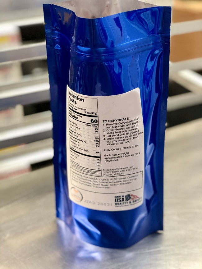 Freeze Dried Fully Cooked Sliced Ham – Freeze Dry Wholesalers